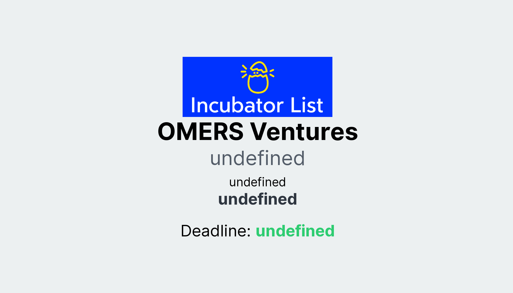 OMERS Ventures - Key Information